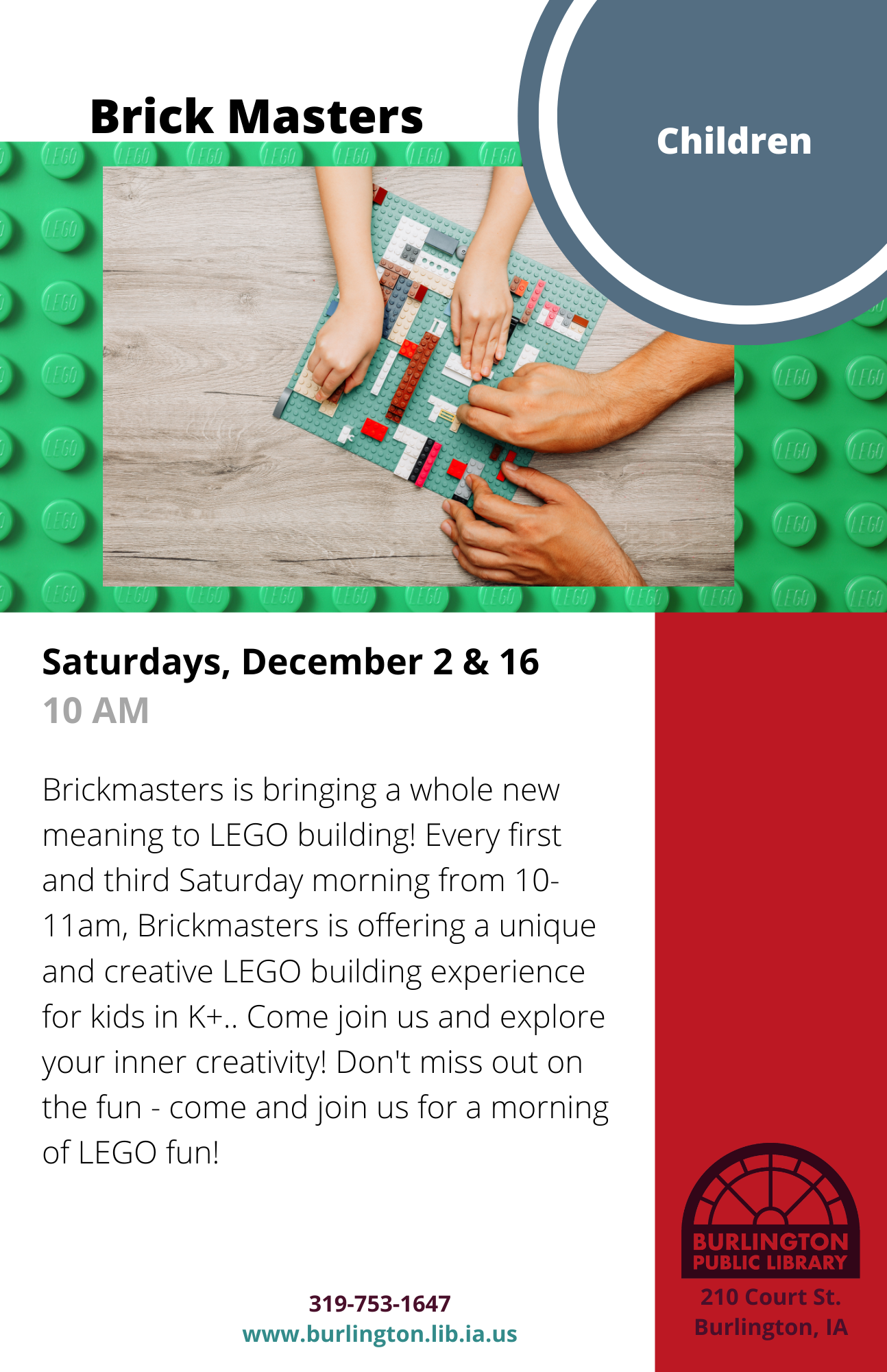 Brick Masters :: Burlington Public Library