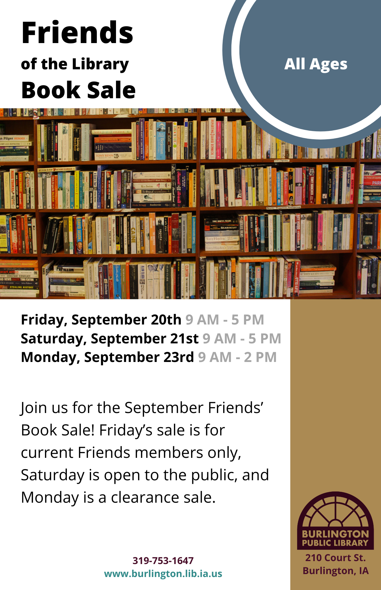 Friends' Book Sale :: Burlington Public Library